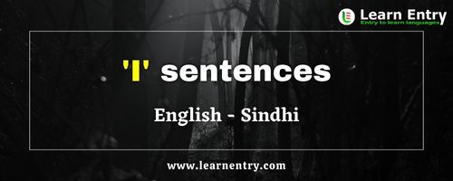 I sentences in Sindhi and English - Learn Entry