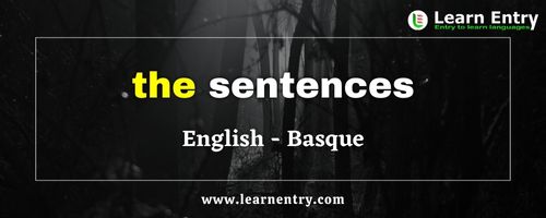 The sentences in Basque and English - Learn Entry