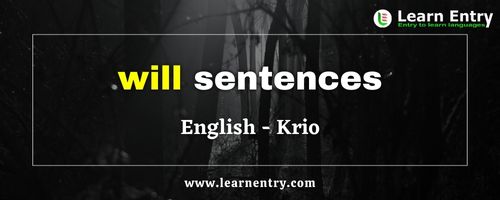 Will sentences in Krio and English - Learn Entry