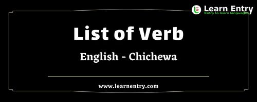 List of Verbs in Chichewa and English - Learn Entry