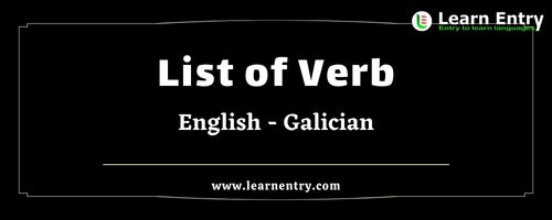 List of Verbs in Galician and English - Learn Entry