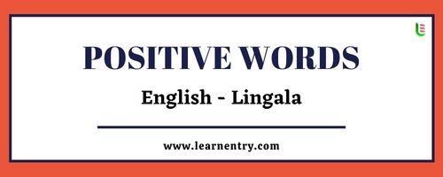 List of Positive words in Lingala and English - Learn Entry