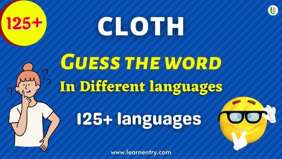 Guess the Cloth words in different Languages - Learn Entry