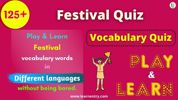 Festival quiz in different Languages - Learn Entry