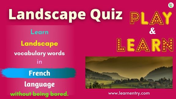 Landscape quiz in French - Learn Entry