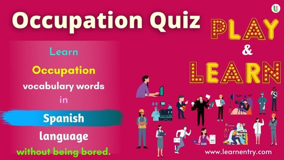 Occupation quiz in Spanish - Learn Entry