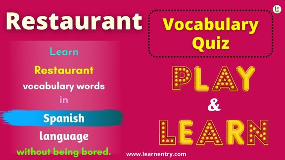 Restaurant quiz in Spanish - Learn Entry