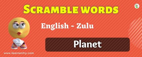 Zulu Scramble Words Planet Quiz - Learn Entry