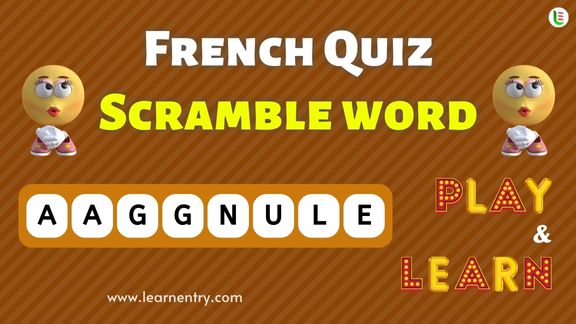 French Word Scramble - Learn Entry