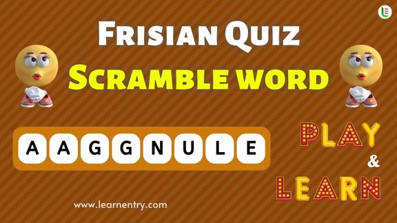 Frisian Word Scramble - Learn Entry