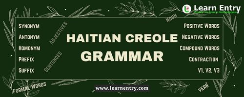 Learn Haitian creole Grammar - Learn Entry