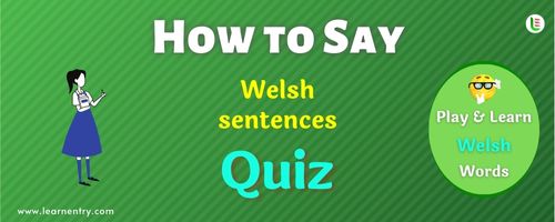 How to Say - Welsh Quiz - Learn Entry