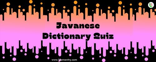 English to Javanese Dictionary Quiz - Learn Entry