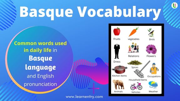 Learn Basque Vocabulary - Learn Entry