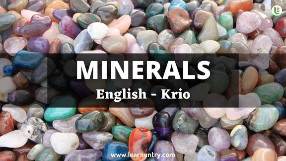 Minerals vocabulary words in Krio and English - Common Krio Vocabulary