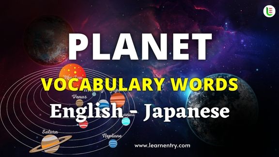 Planet names in Japanese and English - Common Japanese Vocabulary
