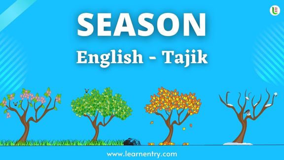 Season names in Tajik and English - Common Tajik Vocabulary