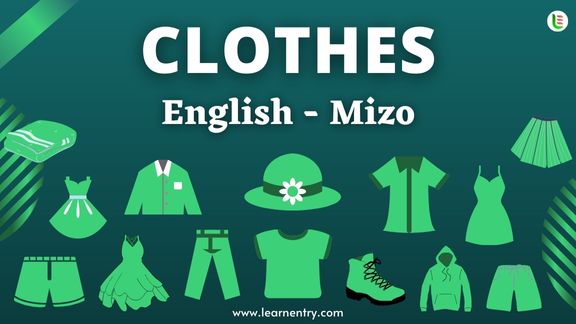 Cloth names in Mizo and English - Common Mizo Vocabulary