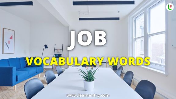 Job vocabulary words in English - Learn Entry